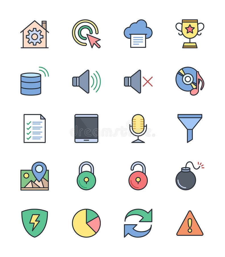 Los Iconos Generales Del Sitio Web Y Del Móvil - Vector El Ejemplo ...