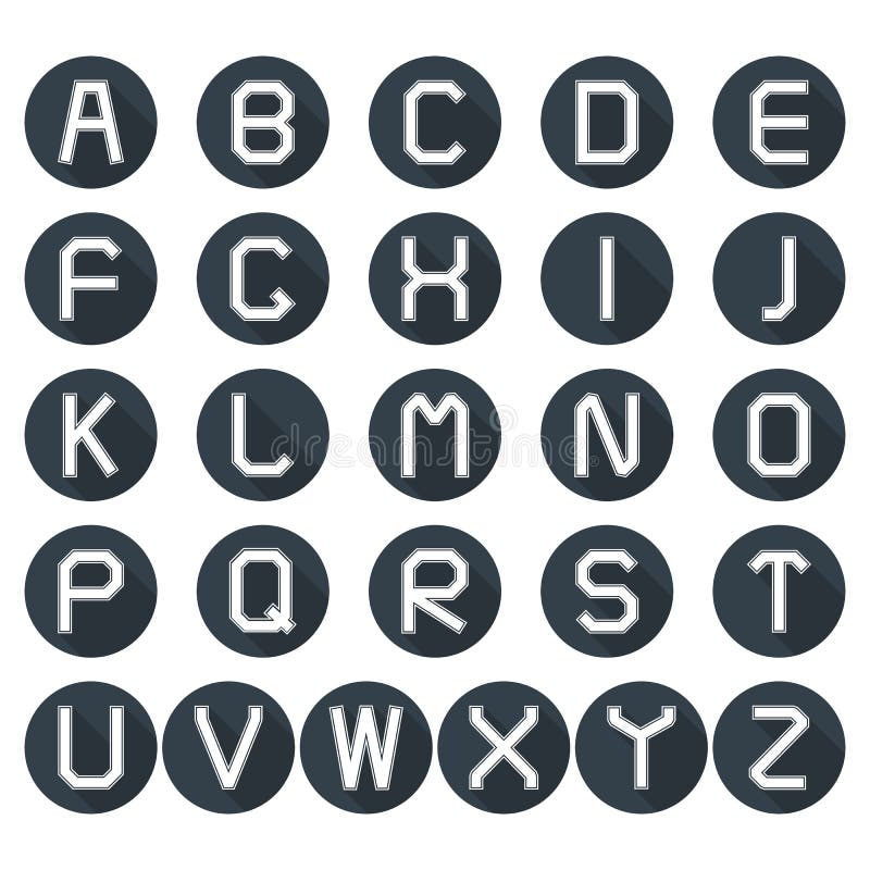 Los Iconos Ponen Letras, Vector Al Ejemplo Ilustración del Vector ...