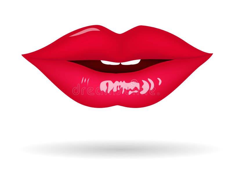 Los Labios Vector Para Su Diseño Ilustración del Vector - Ilustración ...