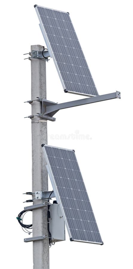 Los Nuevos Paneles Solares En Blanco Imagen de archivo - Imagen de ...