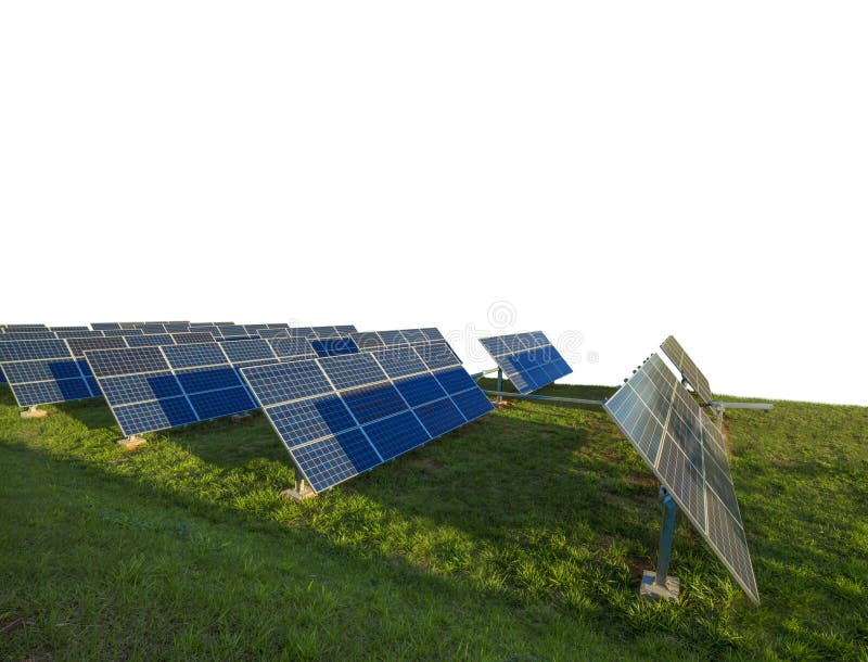 Los Paneles Solares Aislados En El Fondo Blanco Foto de archivo ...
