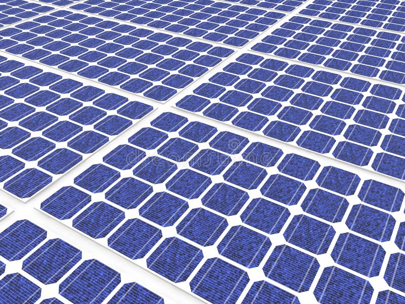 Los paneles solares 3d stock de ilustración. Ilustración de equipo ...