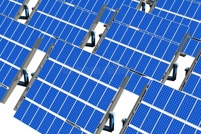 Los Paneles Solares En Blanco Stock de ilustración - Ilustración de ...