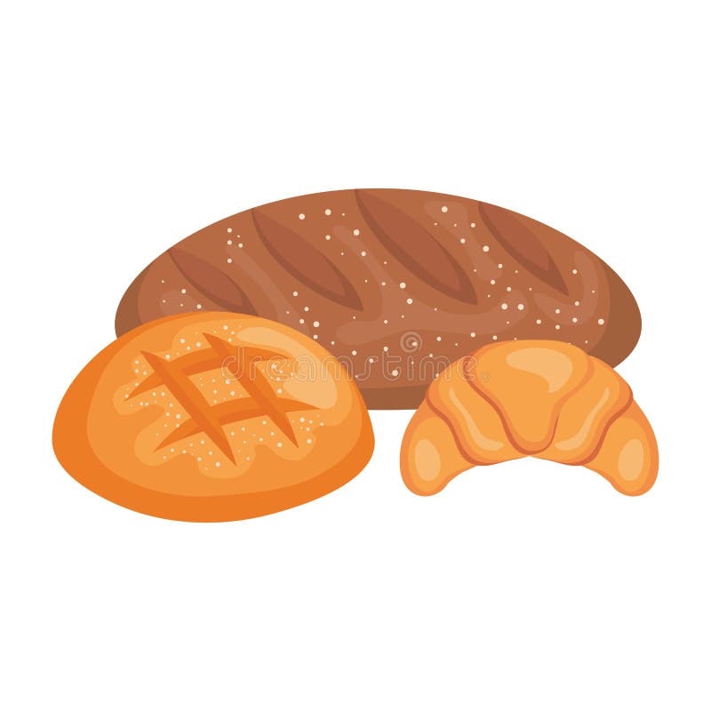 Los Panes Deliciosos Fijaron Iconos Ilustración del Vector ...