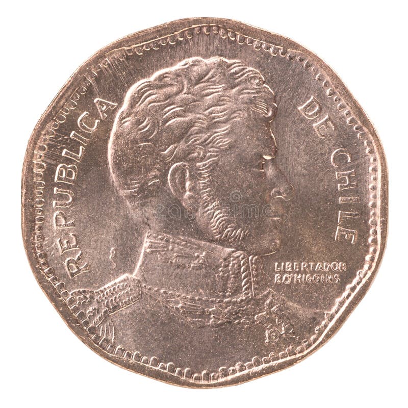 Moneda De 10 Pesos Chilenos Imagen de archivo - Imagen de finanzas ...