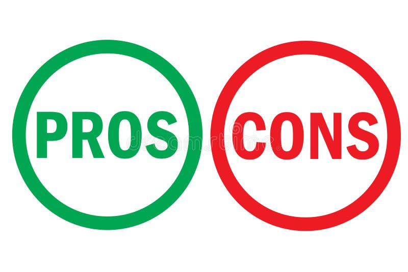 Los Pros Y Muestra Del Vector Del Negro Del Icono De Contra Con El ... Los Pros Y Muestra Del Vector Del Negro Del Icono De Contra Con El ...
