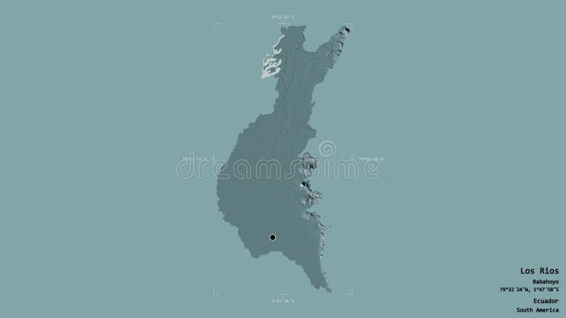 Los Rios - Ecuador. Bounding Box. Administrative Stock Illustration ...