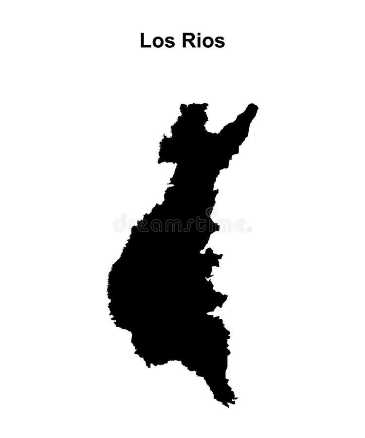 Los Rios outline map stock vector. Illustration of geography - 360358789