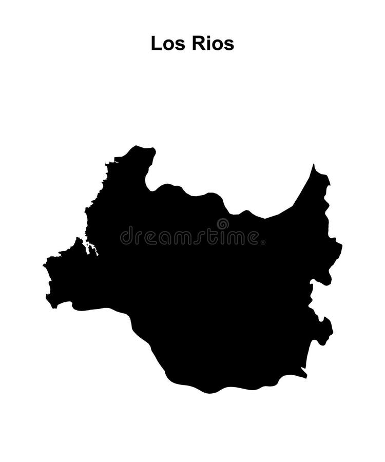 Los Rios outline map stock vector. Illustration of borders - 360405853