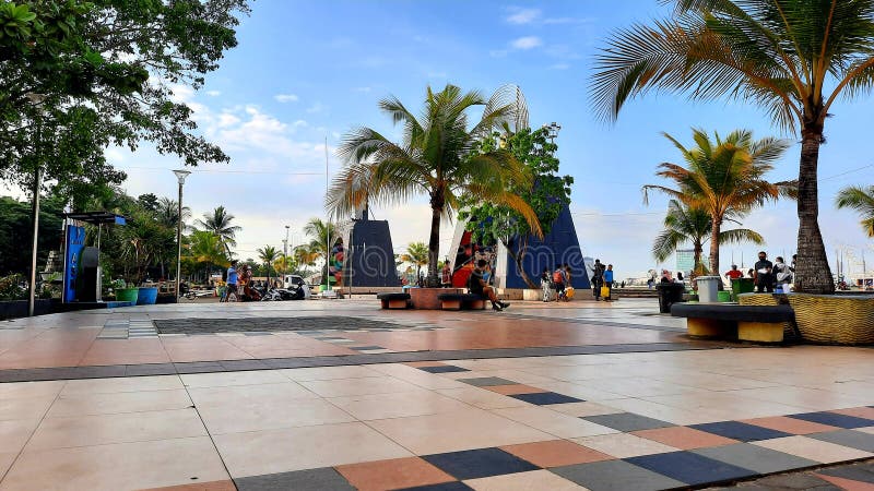 Losari is a Beach Resort in Makassar City 2 Stock Image - Image of town ...