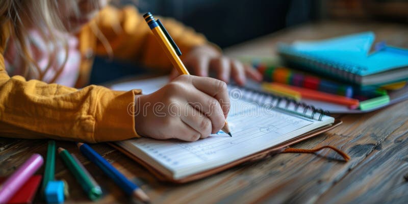 ?lose-up of Children& X27;s Drawing Hands Stock Image - Image of ...