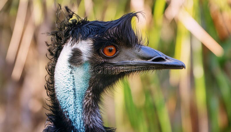 Lose-up of an Emu in Natural Habitat Looking Amused Stock Illustration ...