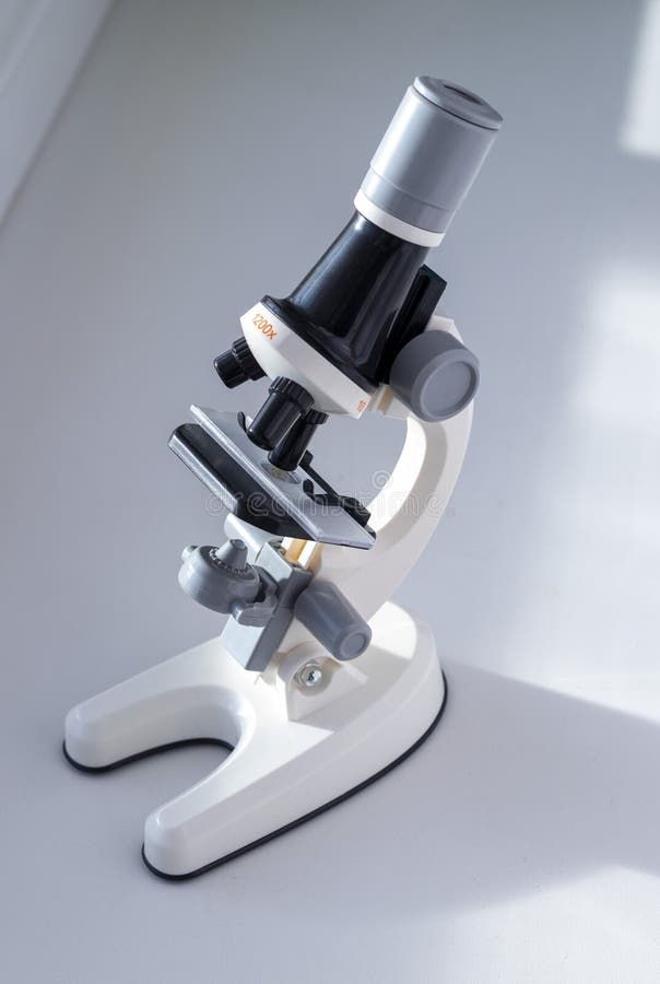 Lose Up Shot of the Microscope on the Window. Science Stock Image ...