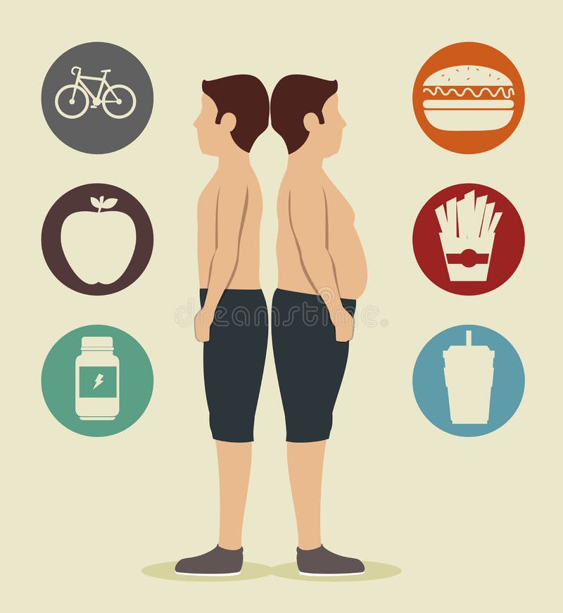 Lose weight design stock illustration. Illustration of athlete - 73137654