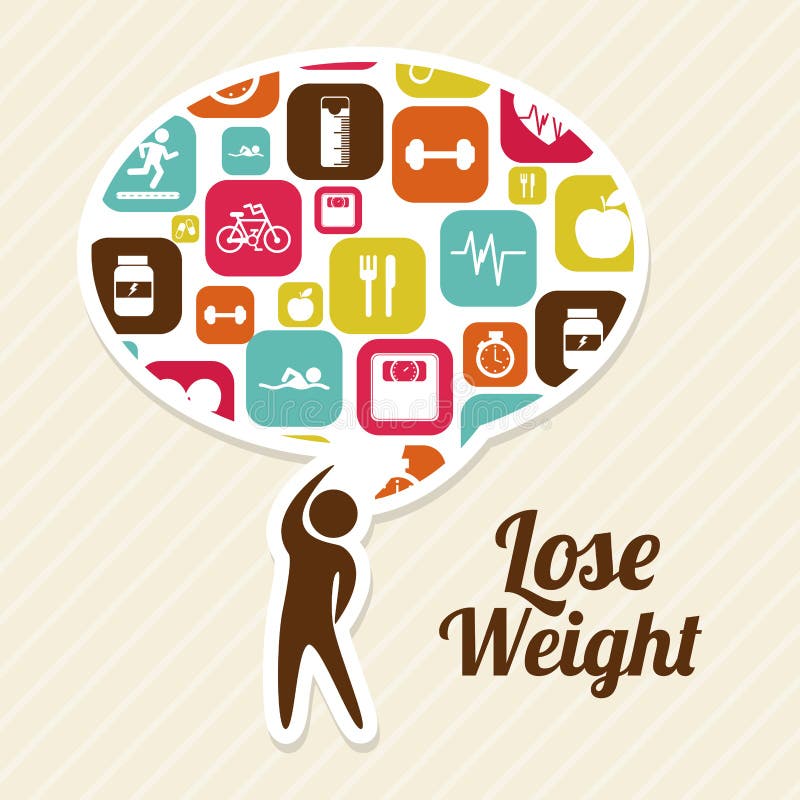 Lose weight stock illustration. Illustration of lose - 33650932