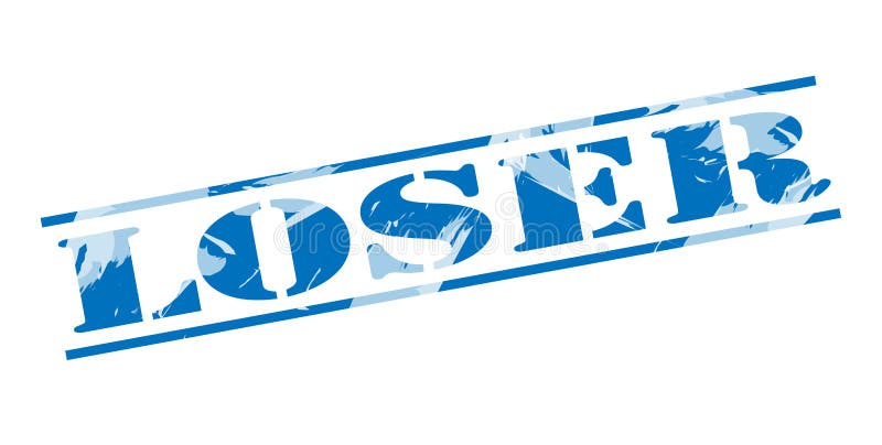 Loser blue stamp stock illustration. Illustration of symbol - 97561808
