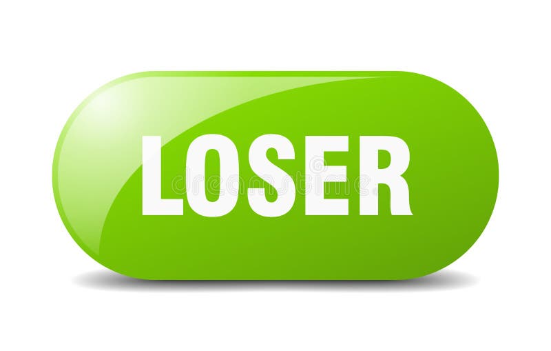 Loser Button. Sticker. Banner. Rounded Glass Sign Stock Vector ...
