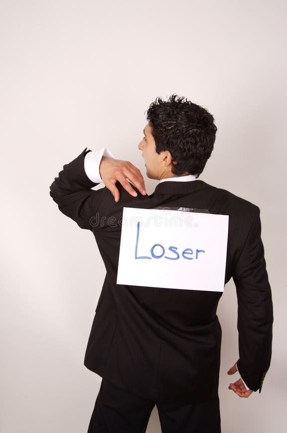 Loser - Removing the sign stock photo. Image of funny - 6193252