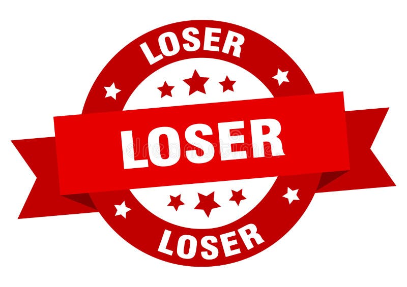 Loser Red Round Symbol Isolated Stock Illustration - Illustration of ...