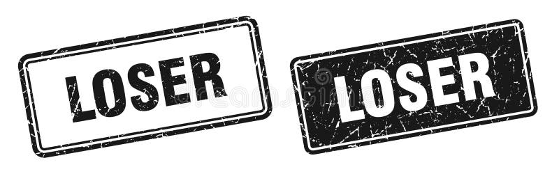 Loser Stamp Set. Loser Square Grunge Sign Stock Vector - Illustration ...