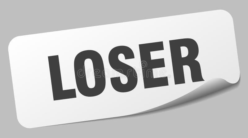 Loser sticker. loser label stock vector. Illustration of banner - 346328758