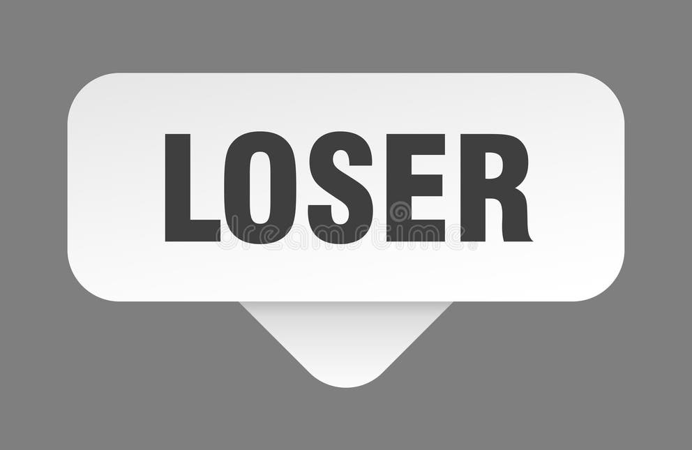 Loser Sticker. Loser Sign Isolated on Gray Background Stock Vector ...