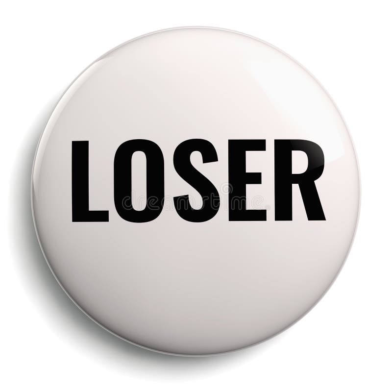 Loser White Round Symbol Isolated Stock Illustration - Illustration of ...