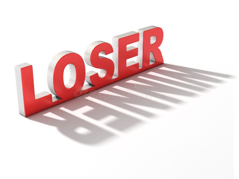 Loser or winner 3d concept stock illustration. Illustration of failure ...