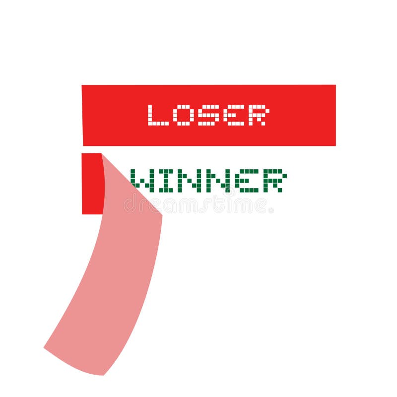 Loser and winner message stock vector. Illustration of business - 113544714