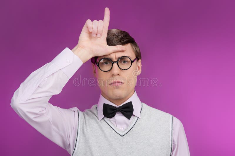 Loser. stock image. Image of people, stereotypical, glasses - 33341727