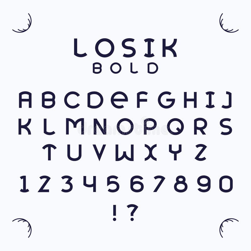 Circle Bold Font. Vector Alphabet Stock Vector - Illustration of trendy ...