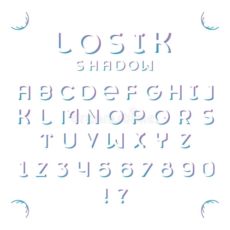 Shadow Font. Vector Alphabet L Stock Vector - Illustration of creative ...