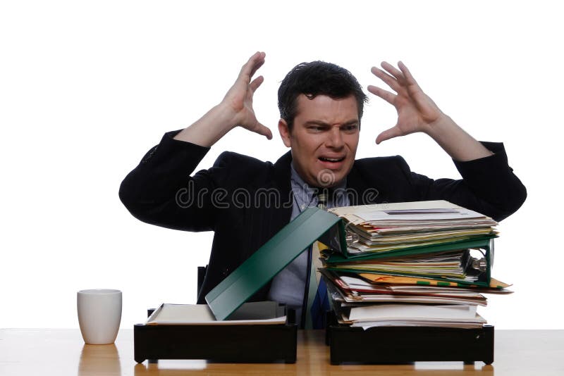 Losing it stock image. Image of businessman, work, binder - 5114661