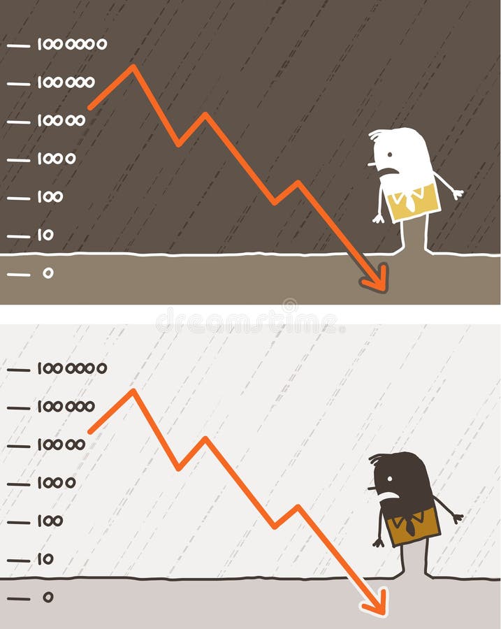 Losing colored cartoon stock vector. Illustration of arrow - 13513617