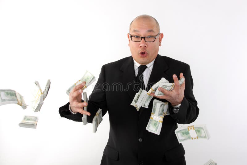 Young banker losing money stock photo. Image of analysis - 49198106