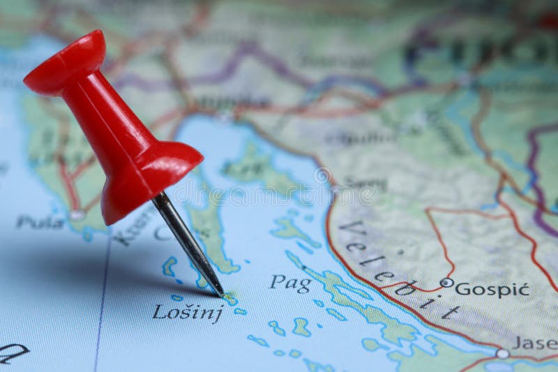 Losinj Croatia Pin Map Stock Photos - Free & Royalty-Free Stock Photos ...
