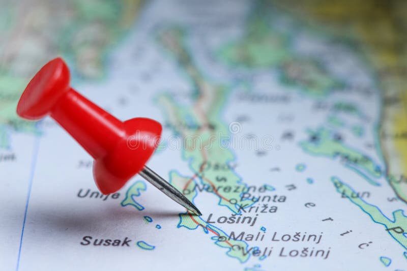Losinj Island Croatia Pin Map Stock Photos - Free & Royalty-Free Stock ...