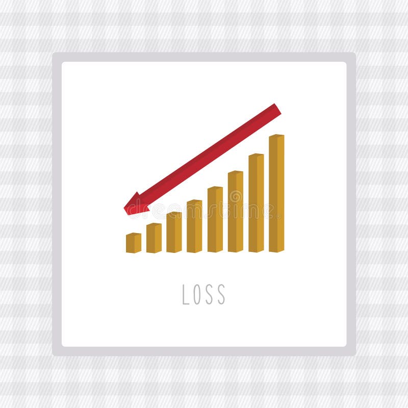 Loss chart3 stock illustration. Illustration of icon - 43913296