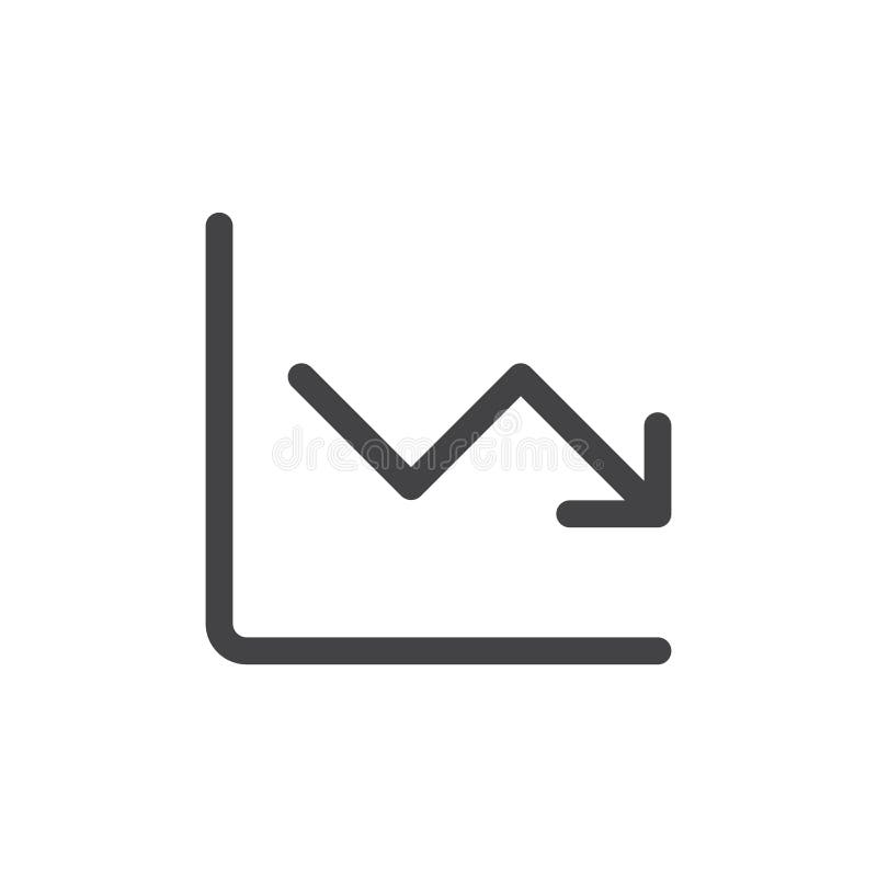 Loss Chart Icon Thin Outline Art Symbol Stock Vector - Illustration of ...