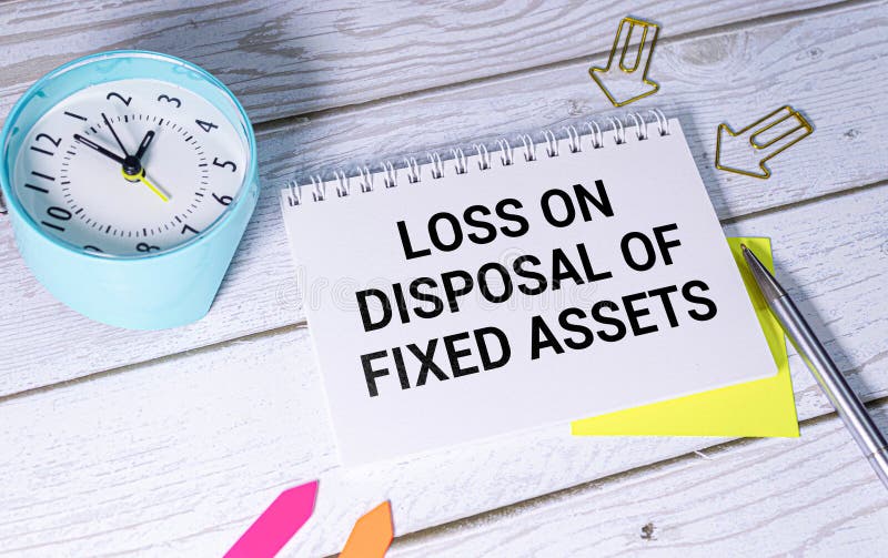 Loss on Disposal of Fixed Assets Label on Notepad with Laptop and ... Loss on Disposal of Fixed Assets Label on Notepad with Laptop and ...