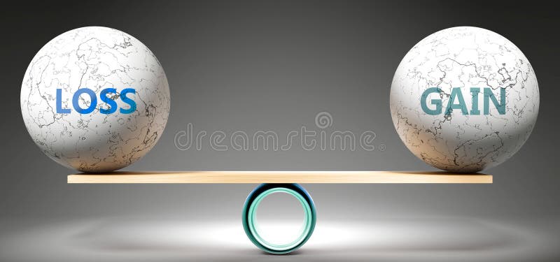 Loss and gain in balance stock photo. Image of streak - 325302268