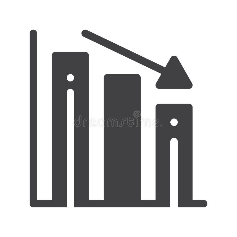 Loss graph line icon stock vector. Illustration of outline - 99868706