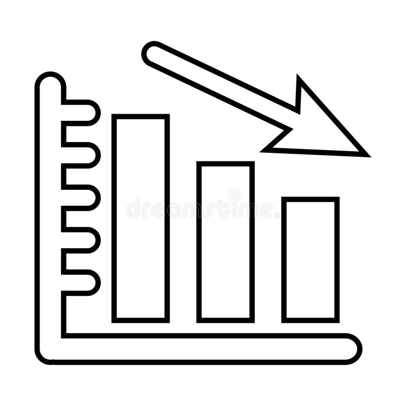 Loss Icon in Line Style stock vector. Illustration of sign - 261724010