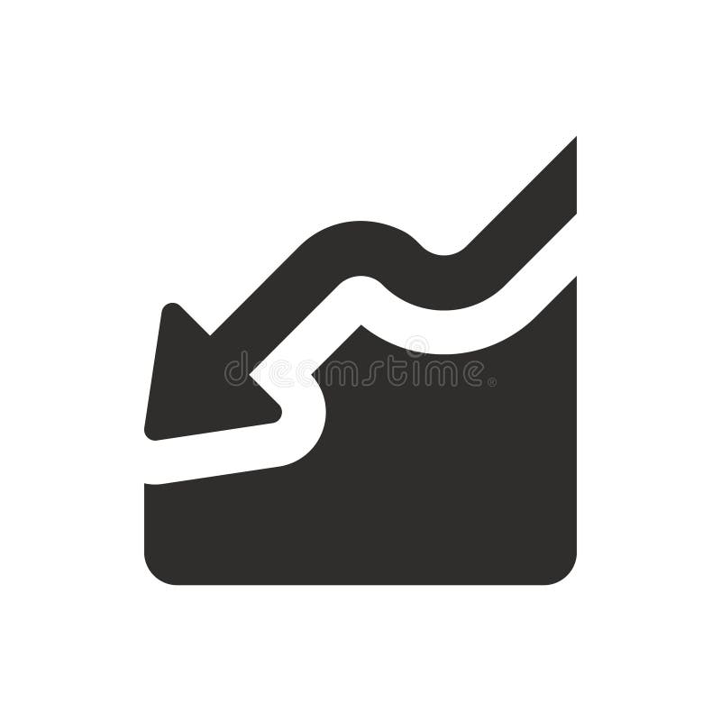 Financial Loss Icon stock vector. Illustration of loss - 120778614