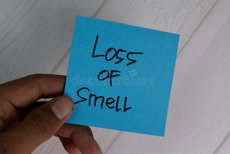 Loss of Smell Write on Sticky Notes on Office Desk Stock Photo - Image ...