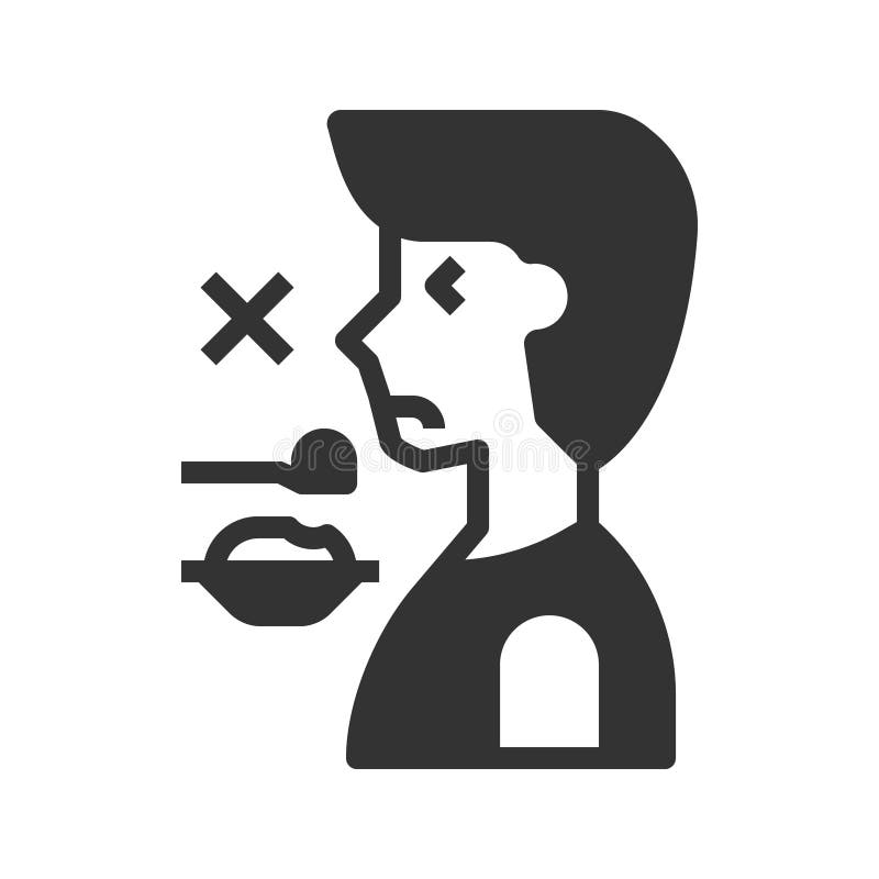 Taste. Icon of One of Five Senses Stock Vector - Illustration of hand ...