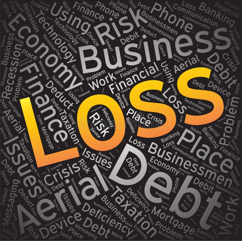 Loss,Word Cloud Art Background Stock Vector - Illustration of ...
