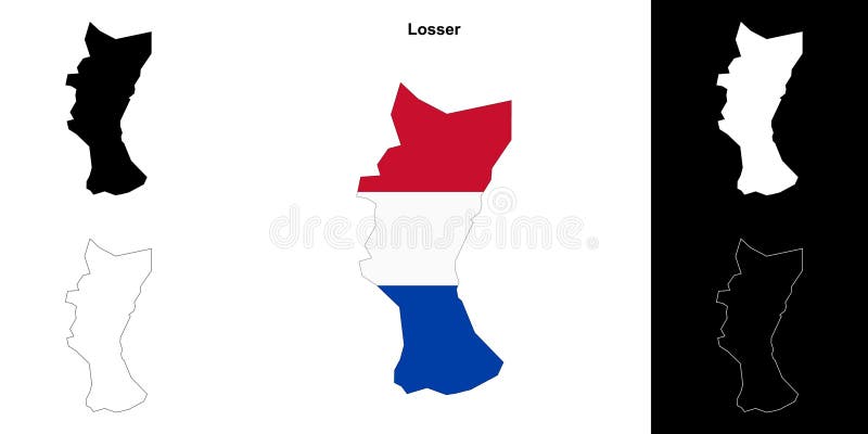 Losser outline map stock vector. Illustration of template - 385792006