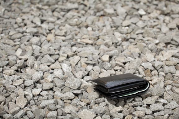Lost black wallet stock image. Image of street, lost - 23575349