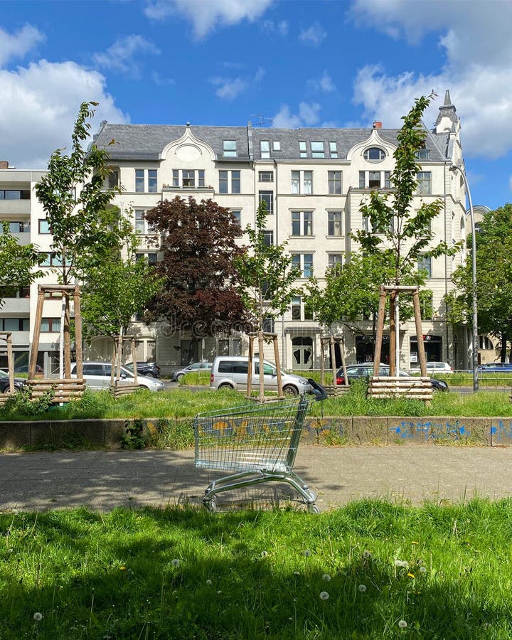 Lost Cart in the Park, Hohenzollernplatz, Berlin Stock Photo - Image of ...